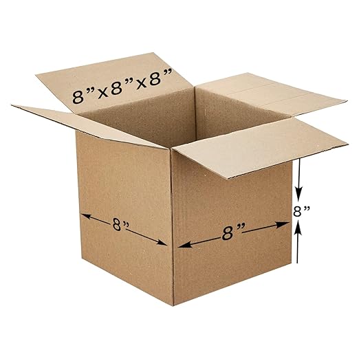 BonKaso 3 Ply Brown Corrugated Packaging Packaging Box Size:8x8x8 inch